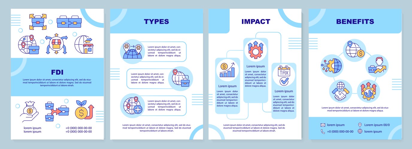 Personal growth development brochure template Vector Image