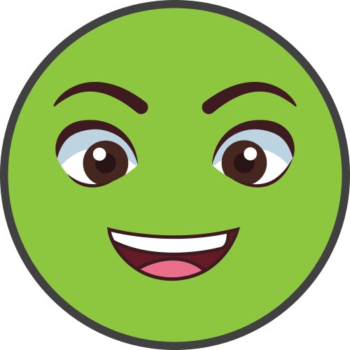 Chat emoticon cartoon Royalty Free Vector Image