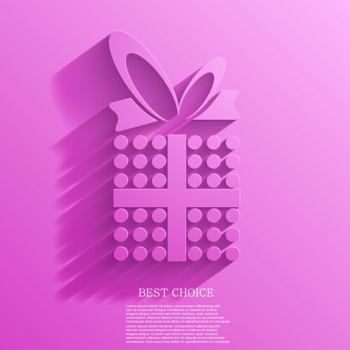 Holiday background with gift box bow Royalty Free Vector