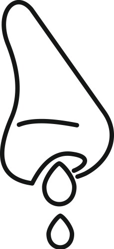 Human nose bleeding blood injury icon showing Vector Image