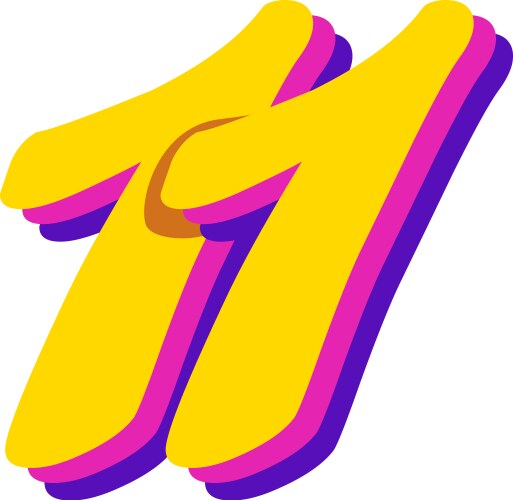 Number Eleven Vector Images (over 1,000)