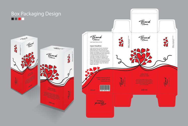 Box packaging design Royalty Free Vector Image