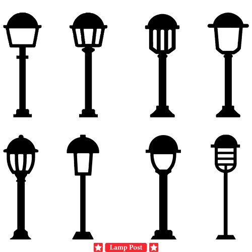 Lamp Post Silhouette Vector Images (over 1,600)