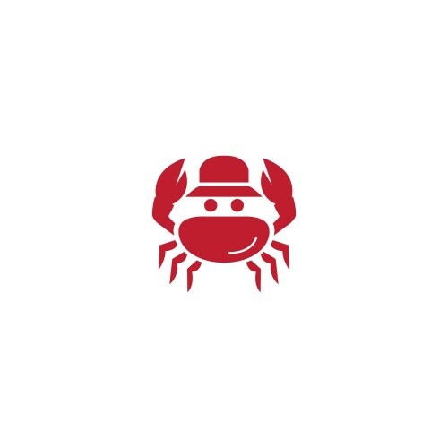 Crabs seafood icon logo design Royalty Free Vector Image
