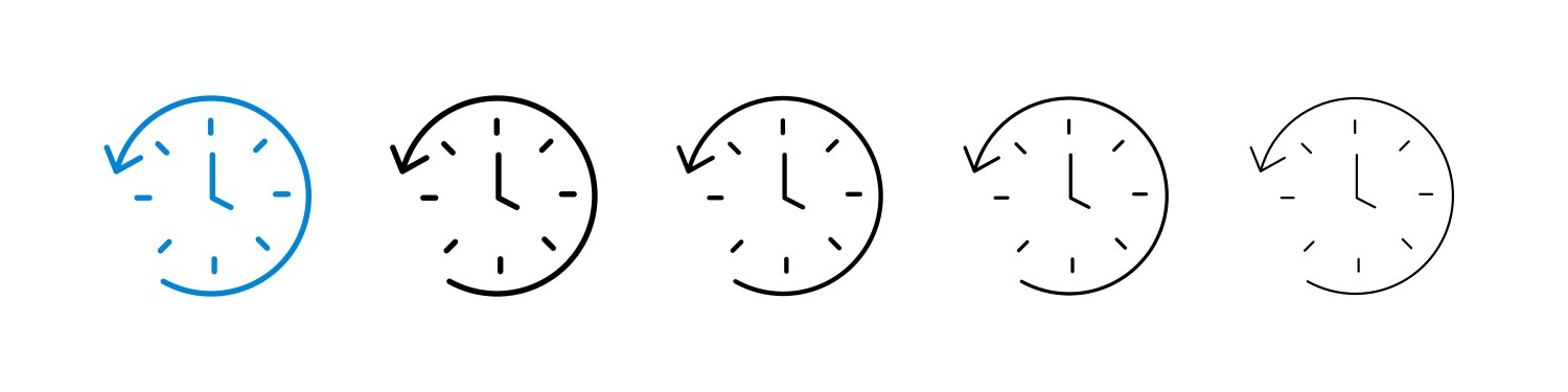 Past icon set on white background Royalty Free Vector Image