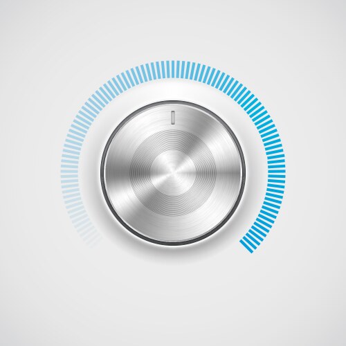 Modern volume knob button Royalty Free Vector Image