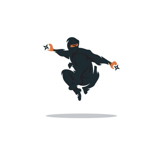 Ninja with kanji Royalty Free Vector Image - VectorStock