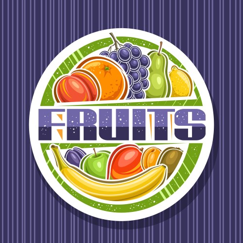 Logo for fresh fruits Royalty Free Vector Image