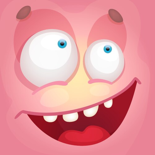 Monster face Royalty Free Vector Image - VectorStock