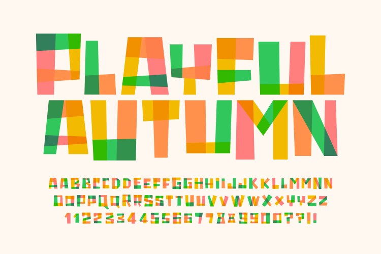 Autumn stylized alphabet letter m Royalty Free Vector Image