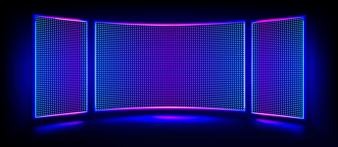 Led light screen background wall stage show panel Vector Image