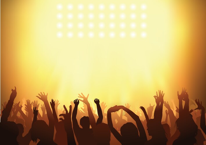 Crowd at a concert Royalty Free Vector Image - VectorStock
