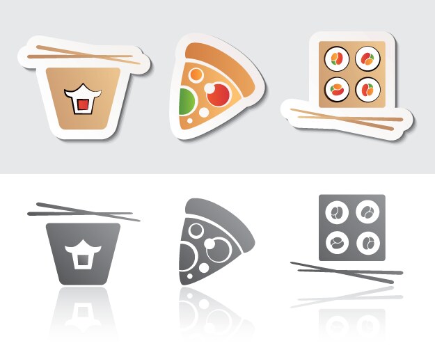 Pizza box design unwrap fastfood package Vector Image