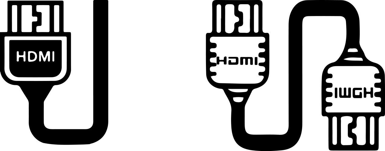 Hdmi port symbol Vector Images & Graphics for Commercial Use | VectorStock