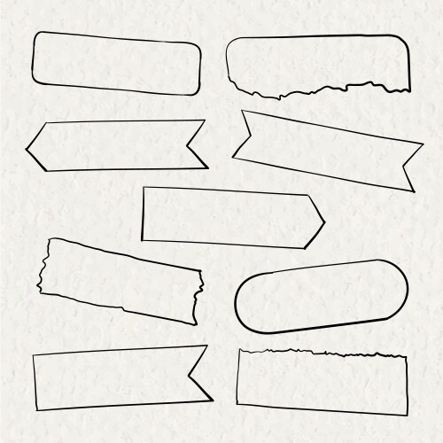 Purple arrow shaped reminder note sticker Vector Image