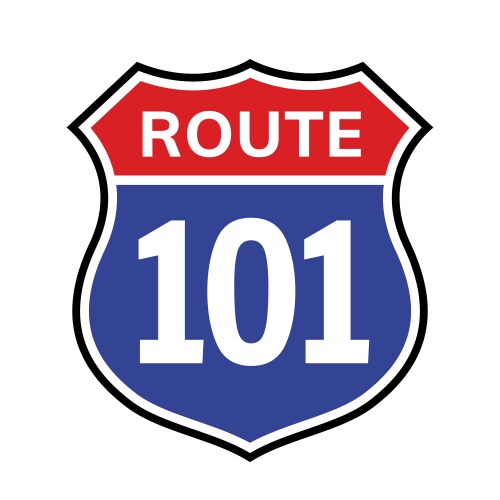Route 66 sign Royalty Free Vector Image - VectorStock