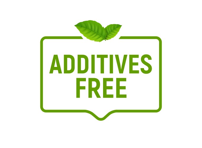 Preservative free logo icon stamp additives Vector Image
