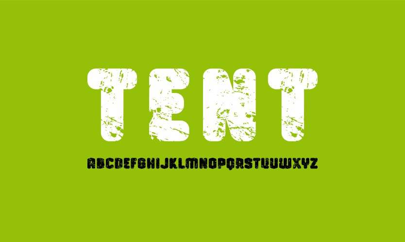 Plump sans serif font with rounded corners Vector Image