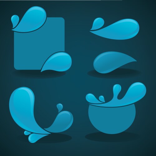 Water signs Royalty Free Vector Image - VectorStock