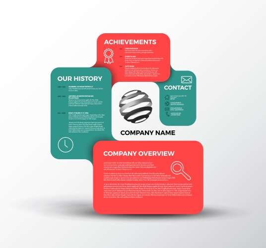 Company infographic profile design template Vector Image