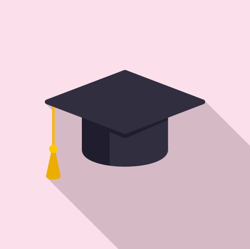 Graduation hat icon simple style Royalty Free Vector Image