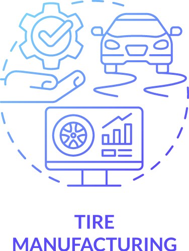 Automotive industry blue gradient concept icon Vector Image