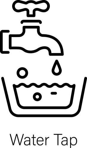 Water tap Royalty Free Vector Image - VectorStock