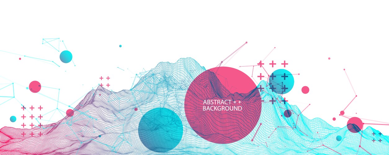 Technical Background With Plexus Effect And Wave Vector Image