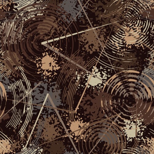 Brown camou patterns with abstract wavy shapes Vector Image