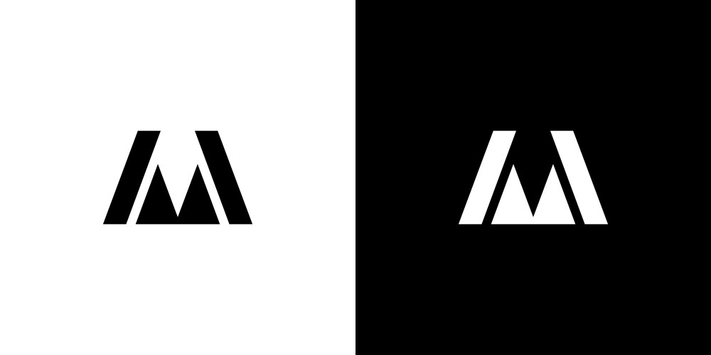 Unique and luxury letter m initials logo design Vector Image