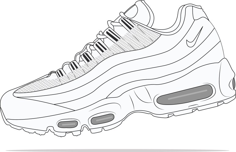Nike air max plus tn sneakers Royalty Free Vector Image