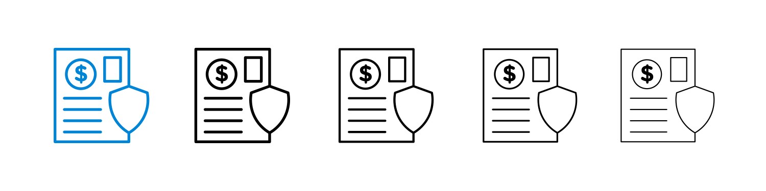 Penalty icon set on white background Royalty Free Vector