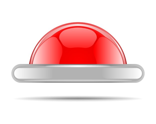 Red button Royalty Free Vector Image - VectorStock
