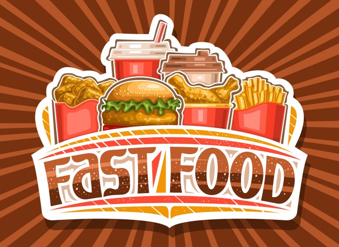 Logo for fast food Royalty Free Vector Image - VectorStock