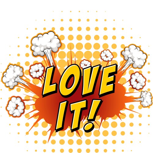 Love word vertical greeting card lettering Vector Image