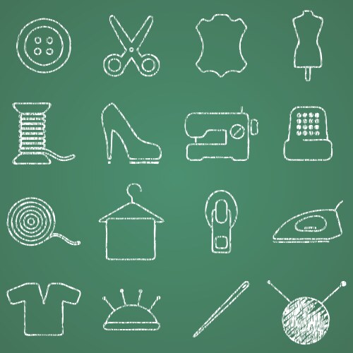 Sewing set Royalty Free Vector Image - VectorStock