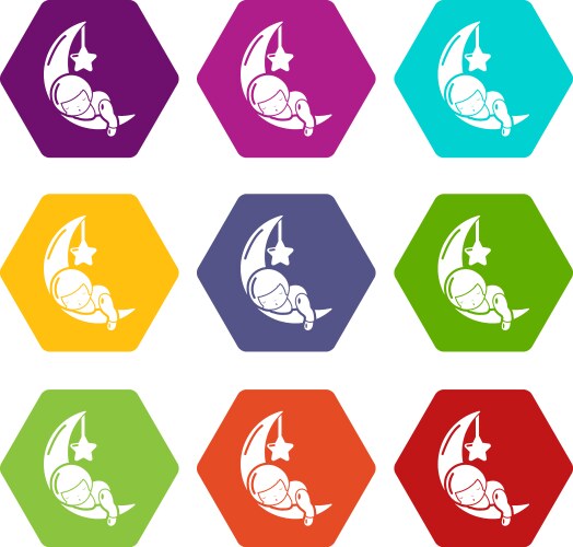 Sleeping girl icon cartoon style Royalty Free Vector Image