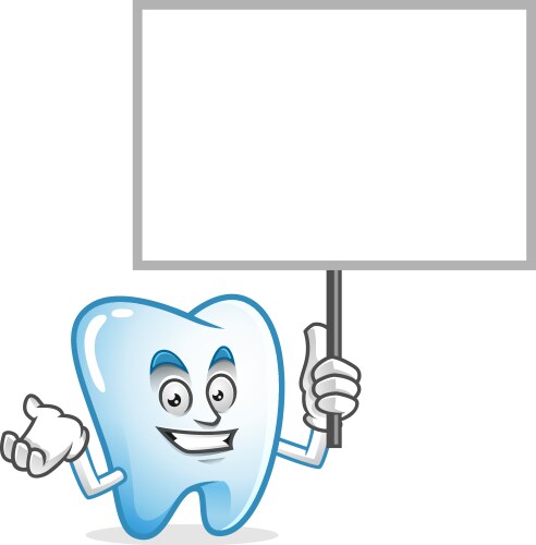 Happy tooth cartoon character Royalty Free Vector Image