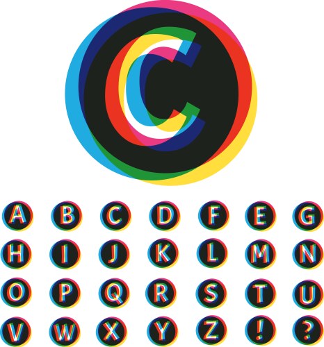 Colorful font letter s Royalty Free Vector Image