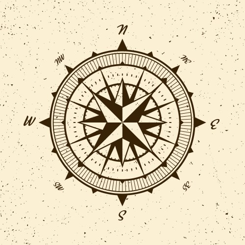 Wind rose - nautical compass Royalty Free Vector Image