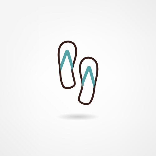 Flippers line icon Royalty Free Vector Image - VectorStock