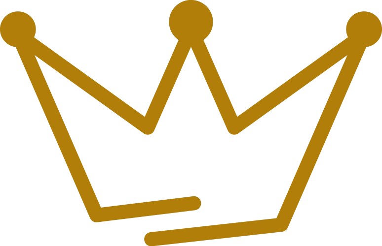 Crown with m initial letter logo Royalty Free Vector Image