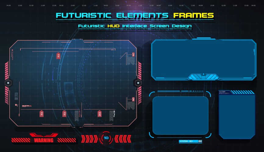 Grid for futuristic hud interface line technology Vector Image
