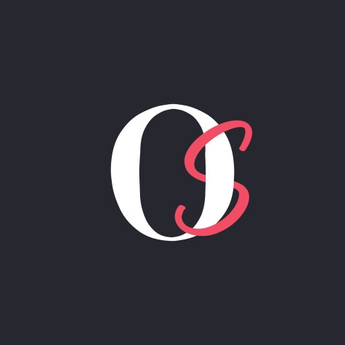 Letter uo logo perfectly blended initials Vector Image