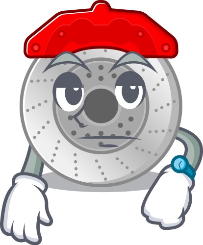 Funny car brake cartoon character design style Vector Image
