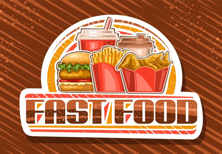 Logo for fast food Royalty Free Vector Image - VectorStock
