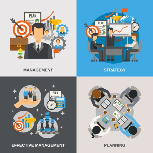 Innovation management turquoise brochure template Vector Image
