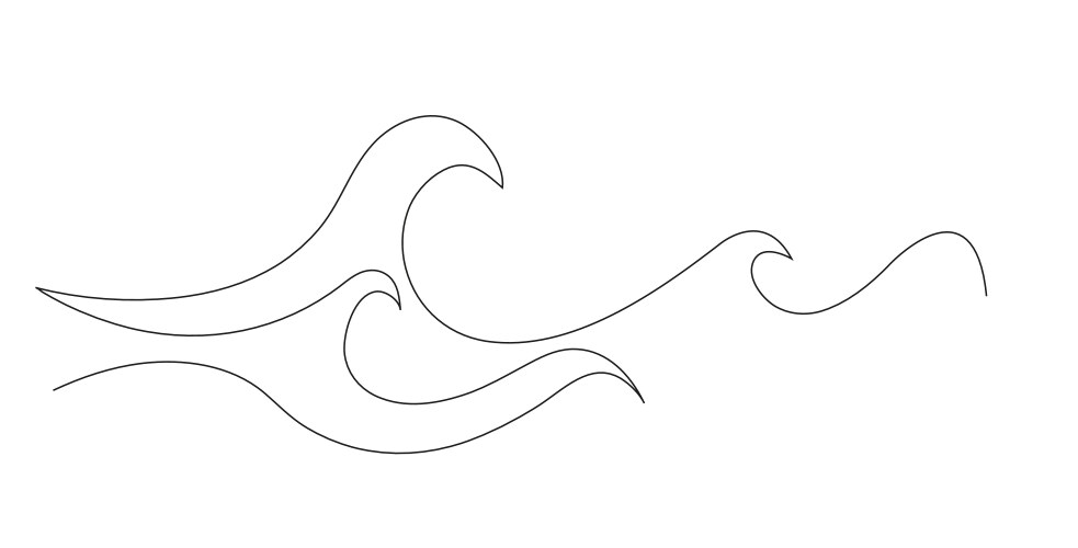 Ocean Wave Line Drawing Vector Images (over 10,000)