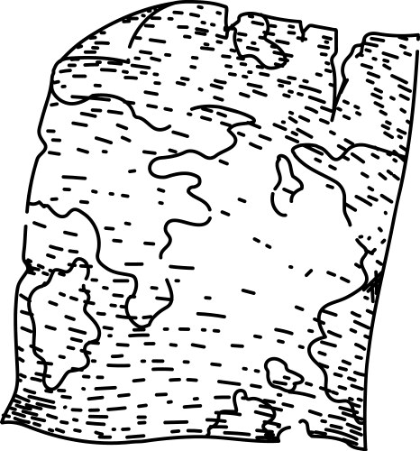 Cartography old map sketch hand drawn Royalty Free Vector
