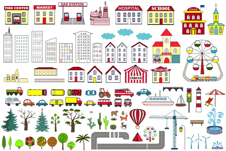 Cartoon City Map Vector Images (over 9,700)